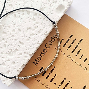 Honaer Morse Code Bracelets Inspirational Jewelry Gifts for Women Men Friend
