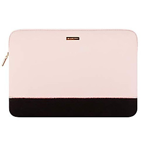 Comfyable Tablet Sleeve Compatible for iPad Pro 12.9 inch M2 2022 M1 2021-2018 3rd 4th 5th 6th Generation & Smart/Magic Keyboard with Pencil Holder, Waterproof Zipper Case, Pink & Black