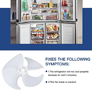 Upgraded 2169142 Refrigerator Evaporator Fan Blade, Replacement Part for Whirlpool/Amana/Kenmore/Jenn-Air/KitchenAid Refrigerators, Replaces WP2169142, AP6005911, 12217201