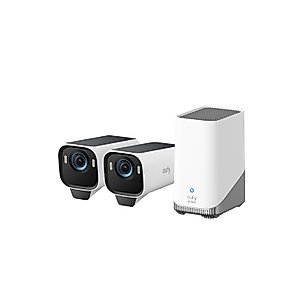 eufy Security eufyCam S3 Pro 2-Cam Kit, Solar Camera Outdoor Wireless, MaxColor Night Vision, 4K Security Camera with Solar Panel, Face Recognition AI, Expandable Local Storage, No Monthly Fee