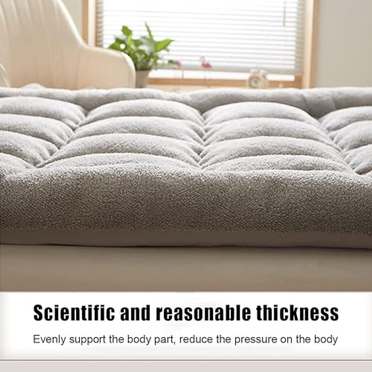 Extra Thick Futon Mattress Traditional,Thicken Tatami Mat Sleeping Pad Foldable Roll Up Mattress Dormitory Mattress Pad Floor Lounger Pillow Bed(A3,180x200cm)