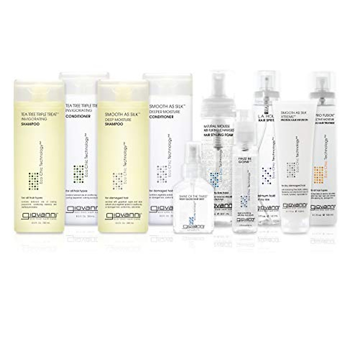 GIOVANNI Tea Tree Triple Treat Invigorating Shampoo & Conditioner Set - Cooling Peppermint, Eucalyptus, Rosemary, Helps Dry, Flaky Scalp, Salon Quality, Vegan, Cruelty Free - 8.5 oz Each