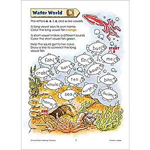 School Zone - First Grade Super Scholar Workbook - 128 Pages, Ages 5 to 7, 1st Grade, Alphabetizing, Phonics, Rhyming, Sentence Structure, and More