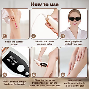 IPL Hair Removal Device,990,000 Flashes Laser Hair Removal for Women and Men,Painless and Durable,Easy Home Use Hair Removal for Body,Face,Bikini Zone