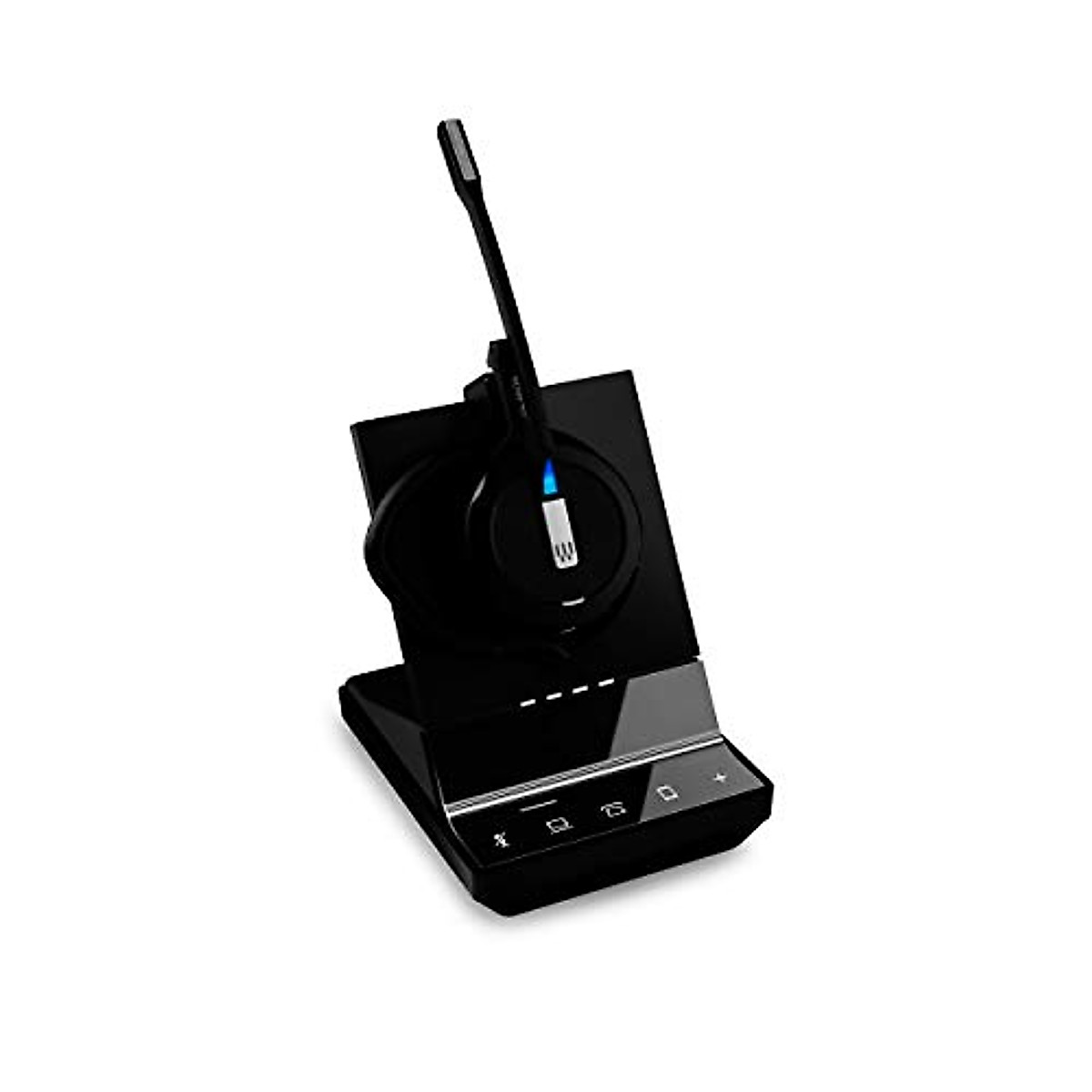 Sennheiser SDW 5016 (507016) Single-Sided Wireless DECT Headset for Desk Phone Softphone/PC& Mobile Phone Connection Dual Microphone Ultra Noise-Canceling, Black, 3 inches