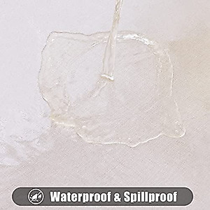 smiry Clear Plastic Table Cloth, 100% Waterproof Vinyl Rectangle Tablecloth Protector, Oil Spill Proof Wipeable Transparent Tablecloths for Dining, Picnic, Camping, Outdoor (60" x 84")