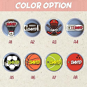 Personalized Sports Tumbler Topper, Baseball, Football, Batsketball Name Plate, Cup Name Tag, Football Tumbler Topper