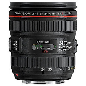 Canon EF 24-70mm f/4L is USM Lens Bundle with Manufacturer Accessories & Premium Kit for EOS 7D Mark II, 7D, 80D, EOS 5D Mark III, 5D Mark IV, 6D Mark II, 5DS, 5DS R Mark II DSLR Cameras (Renewed)