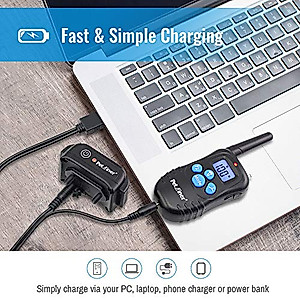 Petrainer Training Collar for Dogs - Waterproof Rechargeable Dog Training E-Collar with 3 Safe Correction Remote Training Modes, Static, Vibration, Beep for Dogs Small, Medium, Large