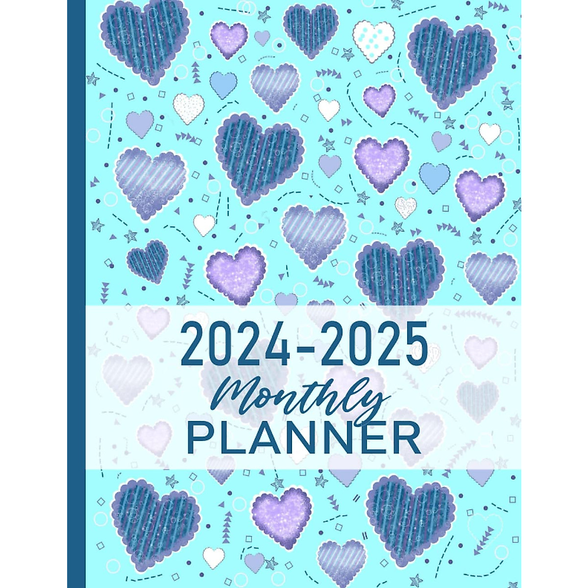 2024-2025 Monthly Planner: 2 Year from January 2024 to December 2025 (Beautiful Hearts Design)
