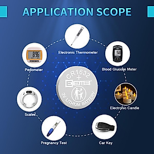 EEMB 5PCS CR1632 Battery 3V Lithium Batteries Li-MnO₂ Button Battery 1632 Battery ECR1632,DL1632 Replacement Battery