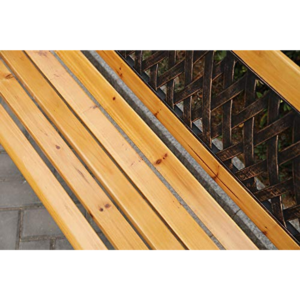 Gardenised Patio Garden Park Yard 49" Outdoor Wooden Bench