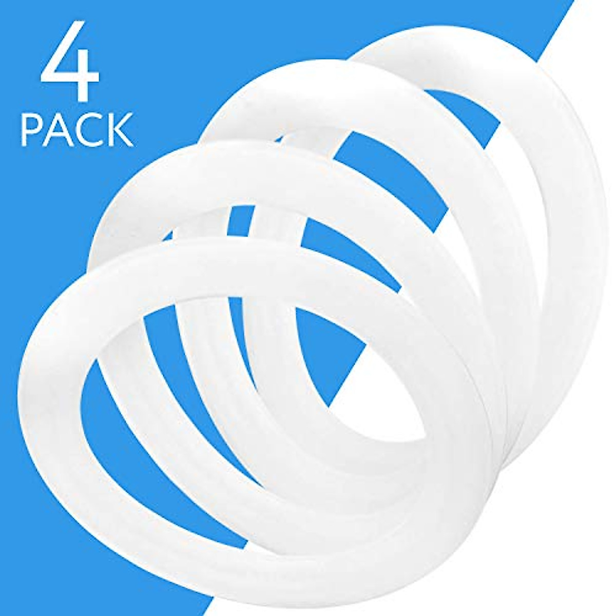 IMPRESA Products 4 Pack Spa Hot Tub Pump Heater Union Gasket/O-Ring - 2.2'' ID 3'' OD'' Flat Gasket Works on Variety of Spas…