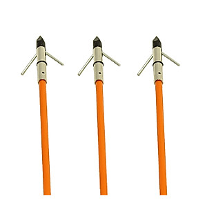 Pocket Shot Bow Fishing Arrows (3 Pack) with Slide, 2 Barb.