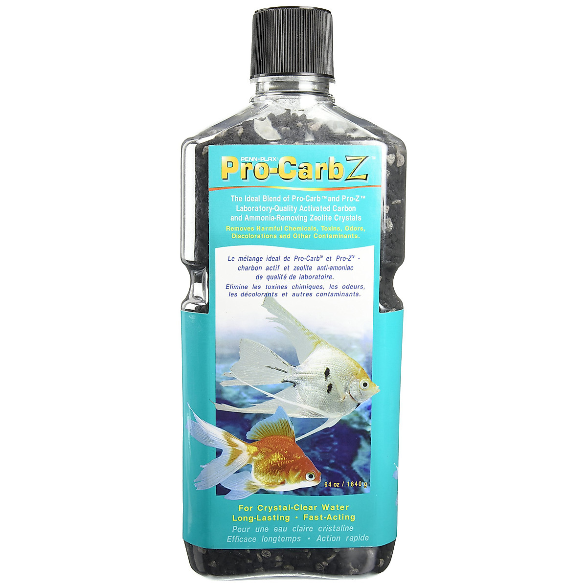 Penn-Plax Pro-Carb Z Contains Activated Carbon and Zeolite for Crystal Clear, Healthy Aquarium Water, 64-Ounce, Model:PBZC3M