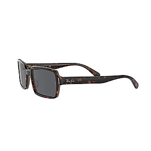 Ray-Ban Rb2189 Benji Rectangular Sunglasses, Havana/Dark Grey, 52 mm