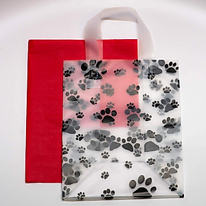 Dog Christmas Treat Gift Bag "Love You Punkin", USA Made Treats & Chews, Paw-Print Gift Bag (Pumpkin Spice, Sweet Potato & Duck Flavors).