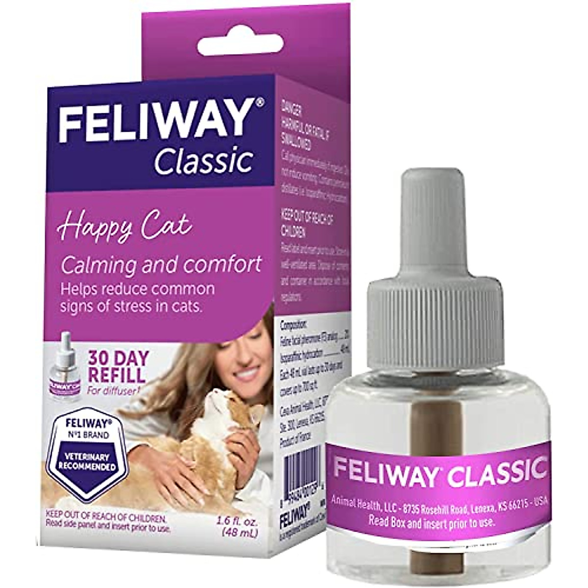 Feliway 48 ml Refill Only for Diffuser Plug-in Feline Stress Behavior Relief