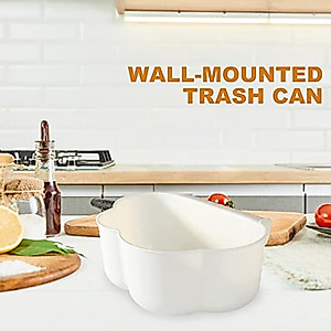 Cloud Shaped Hanging Kitchen Waste Bin,Cupboard Door Hanging Trash Can Kitchen Waste Basket for Food Scraps and Veg Peelings