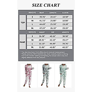 PRETTYGARDEN Women's Tie Dye Two Piece Tracksuit Set Long Sleeve Sweatshirt with Long Pants (Grey,Small)