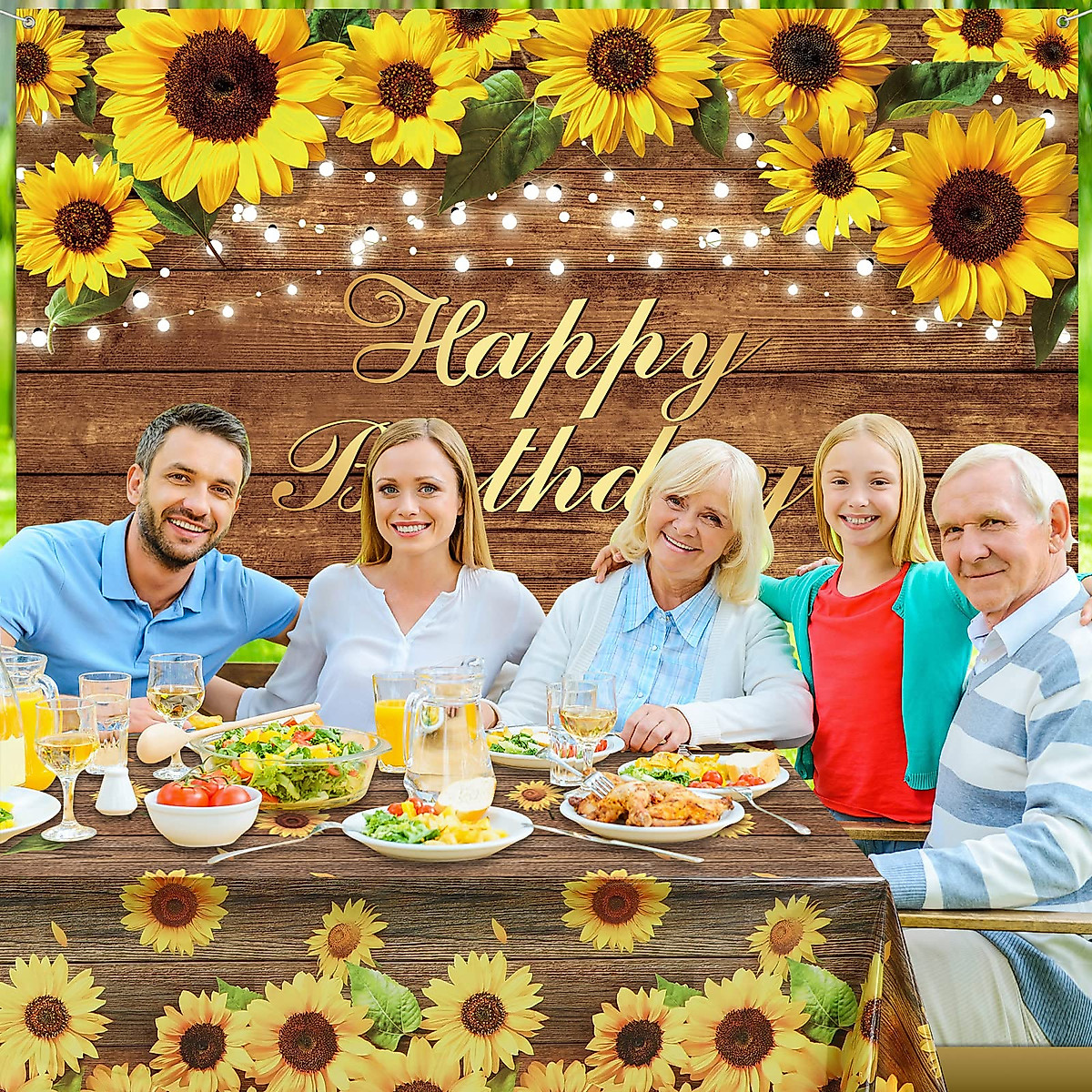 Sunflower Birthday Party Decorations Supplies Sunflower Balloon Garland Kit Include Backdrop Banner Sunflower Tablecloths Balloons Garland for Sunflower Theme Birthday Party Wedding Baby Shower Decor