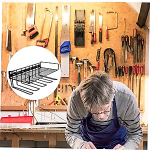 KITANDOVE Tool Storage Box Tools Organizer Corner Tool Storage Rack Organizer for Tool Multifunctional Tool Storage Rack Tool Organizer Peg Board Power Tool Storage Rack Black Iron