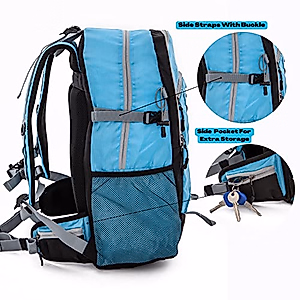 Elk 40L Hiking Backpack, Lightweight Waterproof Daypack with Rain Cover