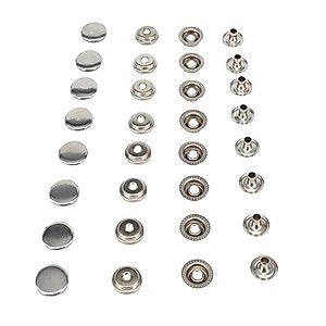 Snap Fasteners，HKOO Snap Fasteners 100% Stainless Steel Boat Marine Canvas Upholstery Snaps Cap - Socket - Stud - Eyelet All Four Parts，15mm Cap (80 Pieces) (5/8＂Stainless Steel)