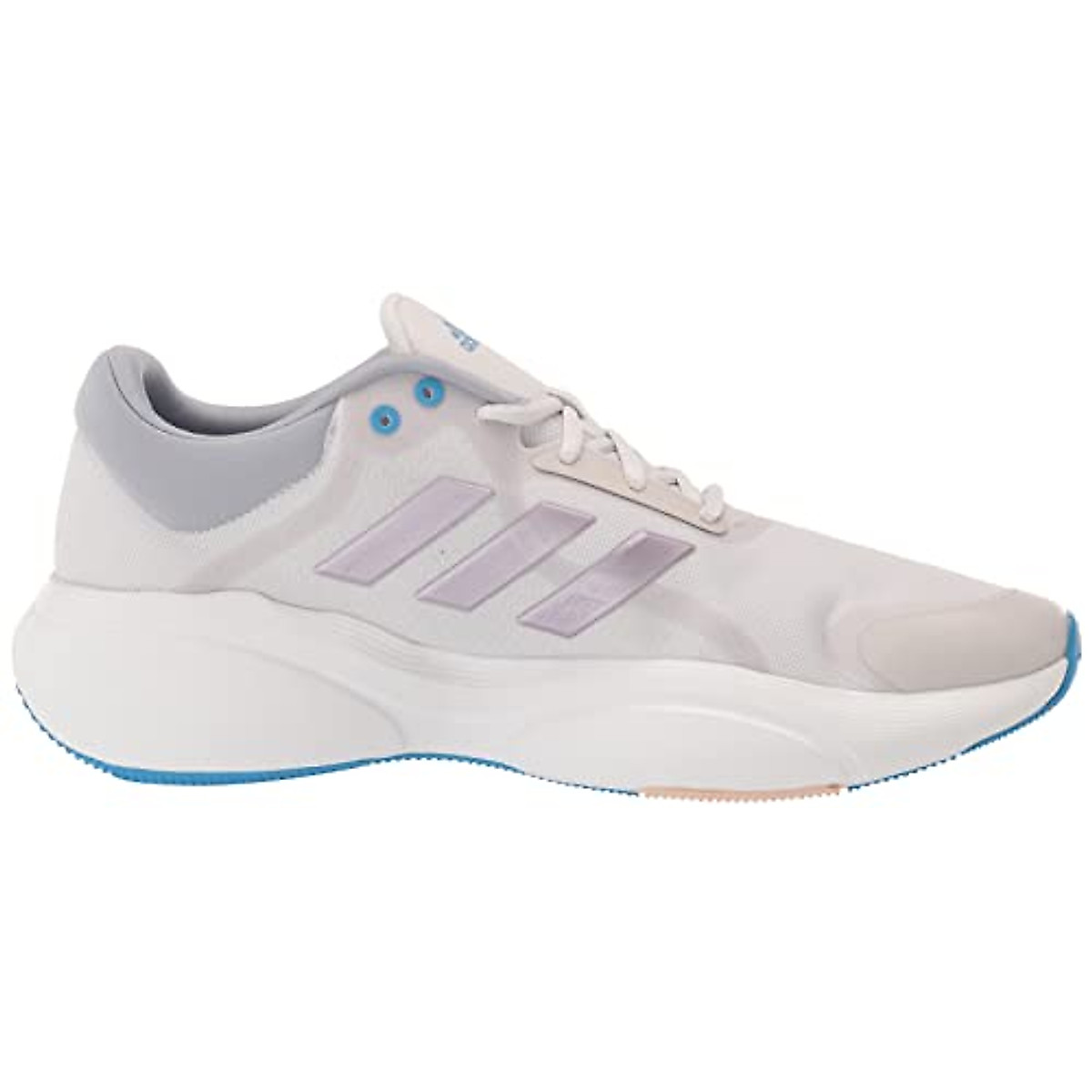 adidas Women's Response Running Shoe, Dash Grey/Matte Purple Metallic/Pulse Blue, 8.5