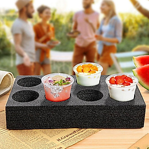 BESTonZON 4pcs Milk Tea Cup Holder Beverage Packing Rack Takeout Cup Trays Fridge Egg Holder 8 Cup Drink Carrier Takeout Cup Holder Foam Drink Carrier Cup Fixing Holder Coffee Epe Foam Cup