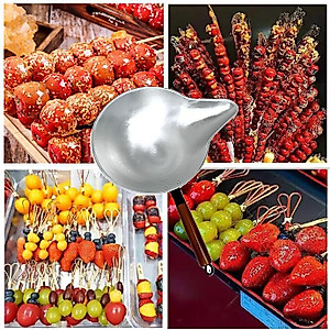 Xgxoz Candy Melting Pot, Tang Hulu Sugar Pan Sugar Dipping Pan Chocolate Melting Pot Candy Melter Candied Haws Heating Pot Iron Grilling Wok Melt Pan with Handle
