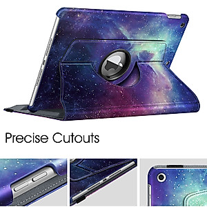 Fintie Case for iPad 9th / 8th / 7th Generation (2021/2020/2019), iPad 10.2 Inch Case -360 Degree Rotating Stand Protective Back Cover, Supports Auto Wake/Sleep, Galaxy