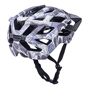Kali Protectives Lunati Cycling Helmet, Topo Camo Matte Purple, S/M