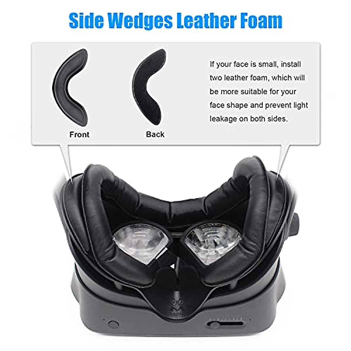 AMVR VR Headset Display Stand and Controllers Holder,Facial Interface Bracket & PU Leather Foam Face Cover Pad Replacement Comfort Set for Valve Index Headset (VR Stand + Face Cover)