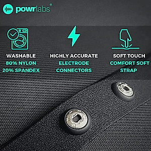 Heart Rate Monitor Replacement Strap, Heart Rate Monitor Chest Strap Replacement Band Compatible with Wahoo Tickr Polar H7 Garmin HRM Coospo - Heart Rate Monitor Strap Replacement (Powr Labs, M-XXL)