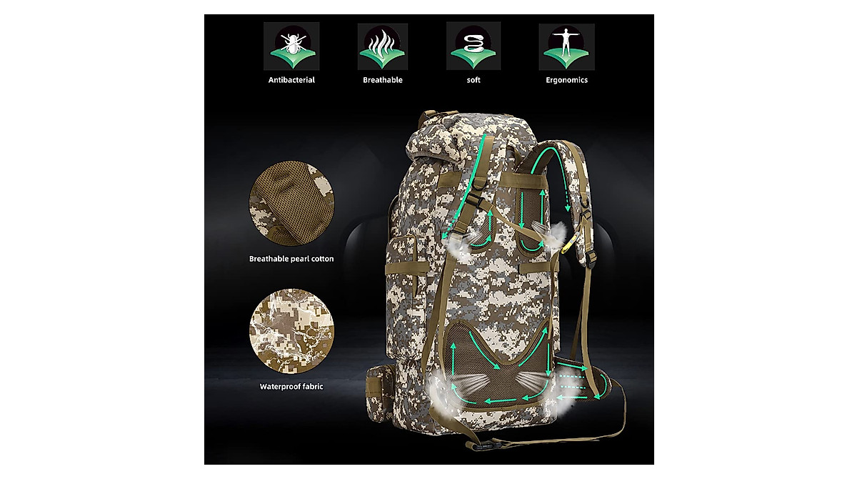 King'sGuard 100L Tactical Backpack for Camping & Hiking