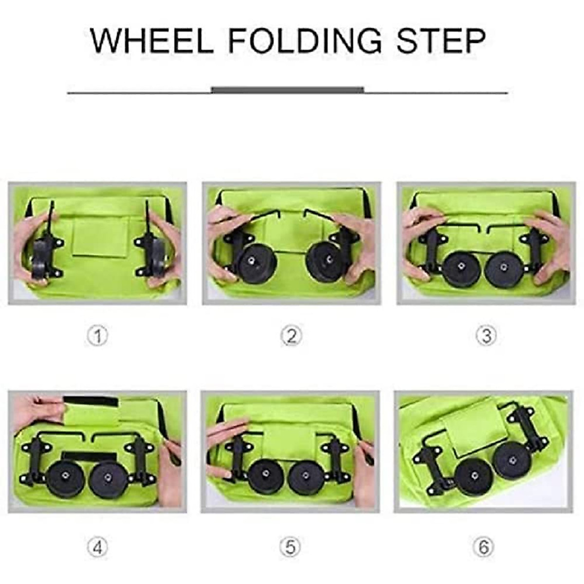 Foldable Shopping cart with Wheels for Grocery Collapsible Shopping Bags Removable Bag Bigger Waterproof Shopping Bag