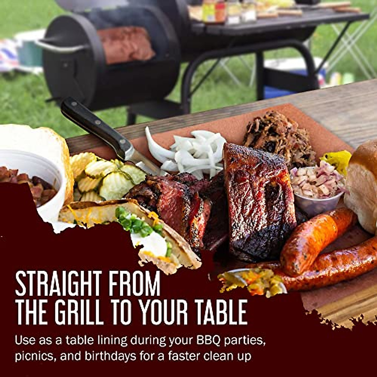 Pink Kraft Butcher Paper Roll - 18 Inch x 100 Feet (1200 Inch) - Food Grade Peach Wrapping Paper for Smoking Meat of all Varieties Ð Unbleached, Unwaxed and Uncoated - Made in USA