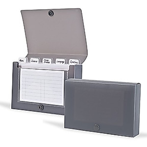 DocIt Index Card Holder 3x5 for Storing Recipe Cards, School Index Cards & More, Color May Vary (00868)