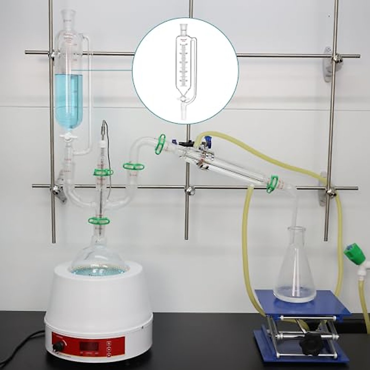 stonylab Pressure Equalizing Graduated Addition Funnel, Borosilicate Glass Dropping Funnel 24/40 Joint 50 ml with PTFE Stopcock for Laboratory (50 ml)