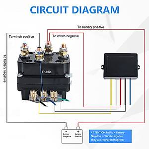 MaySpare 250A Winch Solenoid Relay 12V Winch Relay Contactor with 2Pcs Wireless Winch Remote Control Kit Max. 150ft for 2000-5000lbs ATV UTV Truck Jeep Winches