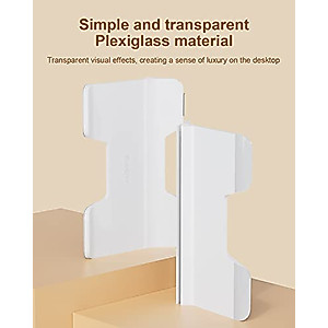 Hagibis Vertical Laptop Stand Desktop for Desk Gravity Locking Holder Dock Save Space Improves Airflow for MacBook Pro, Mac Mini, Surface, HP, Dell, Chrome Book (White ABS)