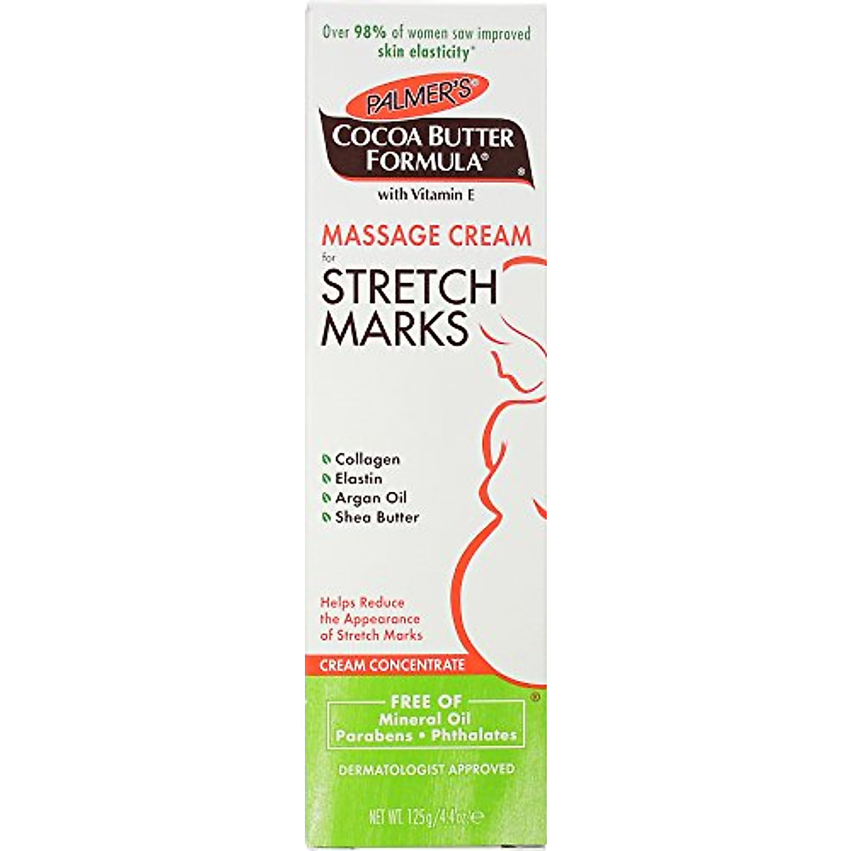 Palmer's Cocoa Butter Formula Massage Cream for Stretch Marks and Pregnancy Skin Care, 4.4 Ounces (Pack of 2)