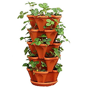 Mr. Stacky 5-Tier Strawberry Planter Pot, 5 Pots