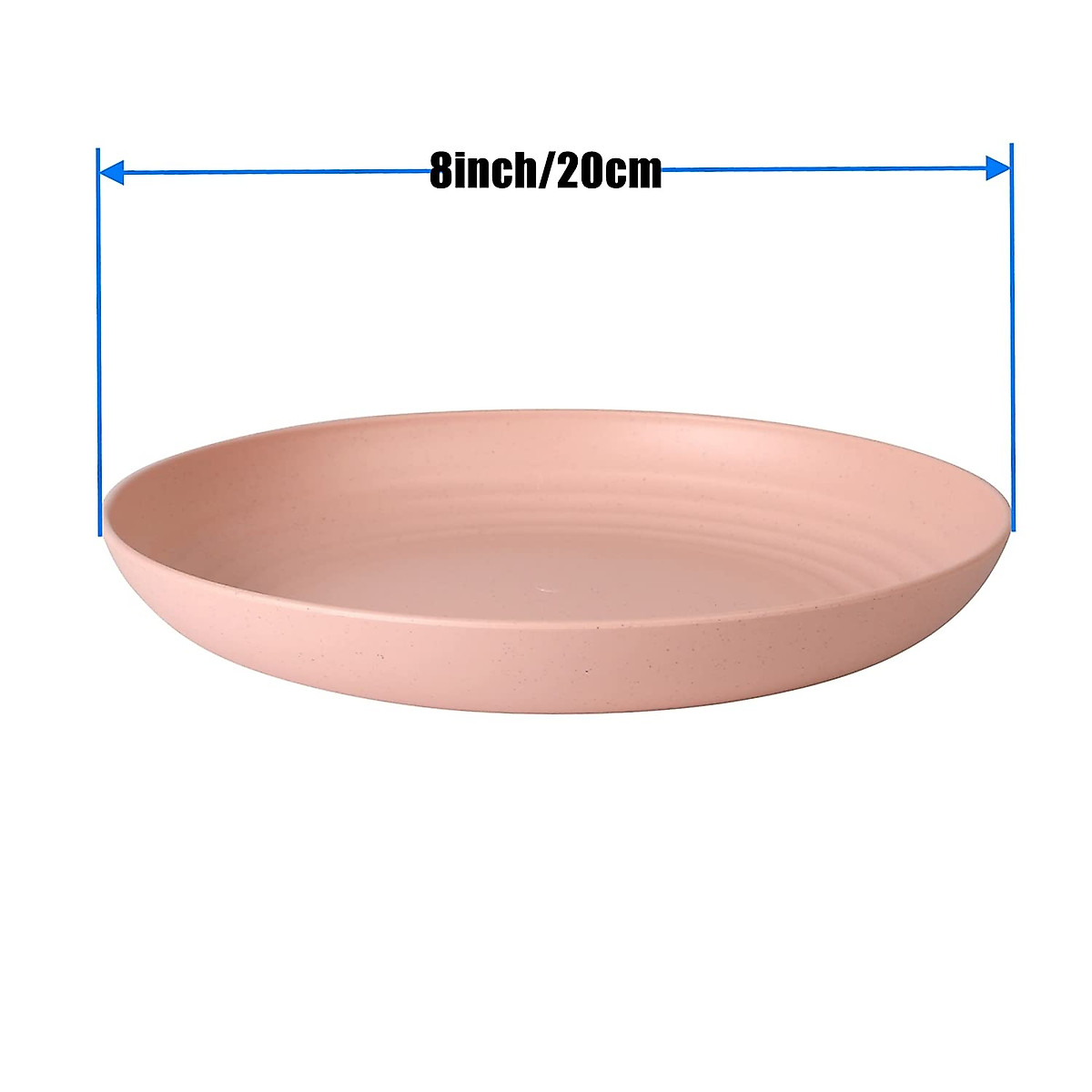 CAMBUY Wheat Straw Plates Lightweight Unbreakable Dinner Dishes Plates Set Dishwasher & Microwave Safe (Large 8 Pack 8')