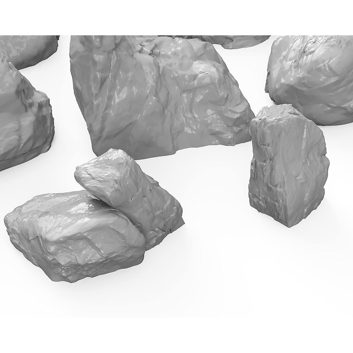 3DEGOS Stone Boulder Rock Set DND Terrain 28mm for Dungeons and Dragons, D&D, Pathfinder, Warhammer 40k, RPG, Miniatures, Age of Sigmar, Tabletop, D and D, Dungeons and Dragons Gifts