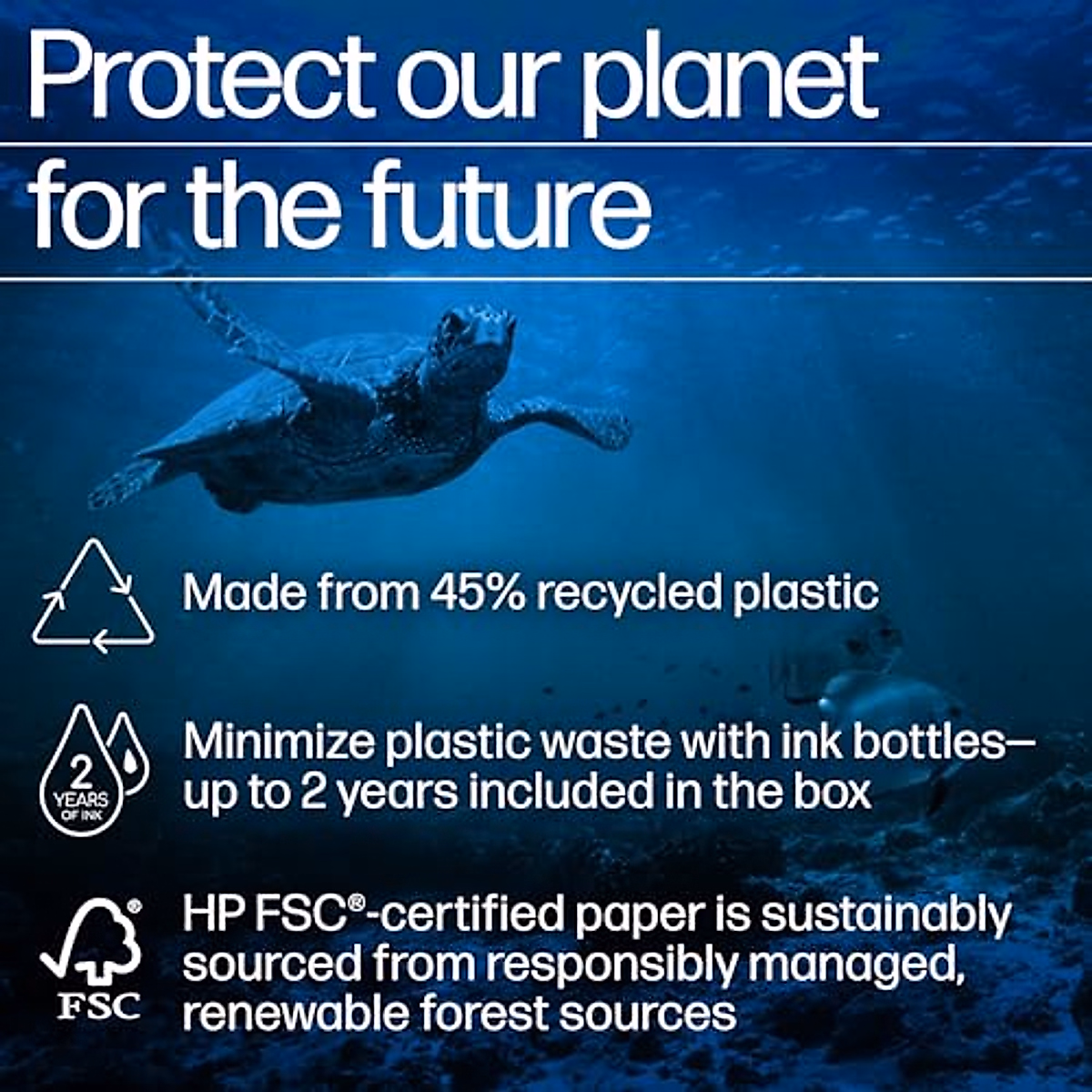 HP Smart-Tank 5000 Wireless All-in-One Ink-Tank Printer with up to 2 years of ink included, mobile print, scan, copy, white, 17.11 x 14.23 x 6.19