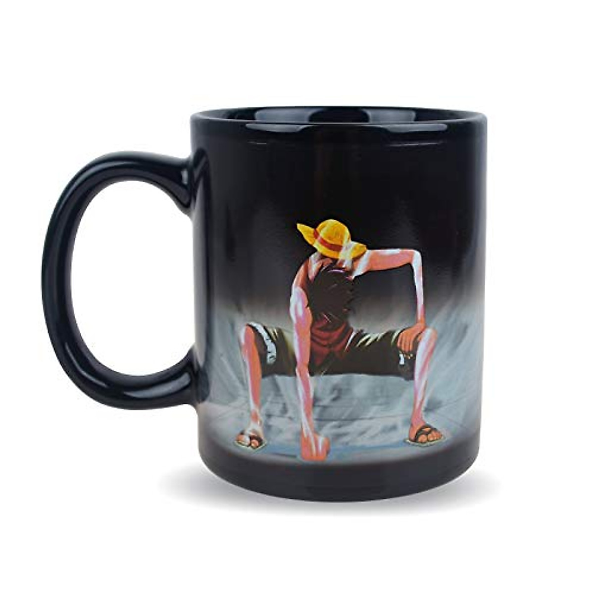 BeneU One Piece Luffy Changing Coffee Mug Heat-Sensitive Reactive Ceramic Cup