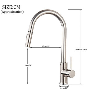Brushed Smart Touch On Kitchen Faucet Sensor 360 Rotation Pull Out Single Handle Mixer Tap Two Water