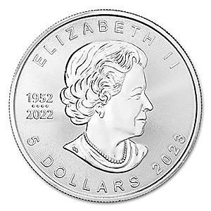 2023 Lot of (5) 1 oz Canadian Maple Leaf Silver Bullion Coins Brilliant Uncirculated with Certificates of Authenticity $5 BU